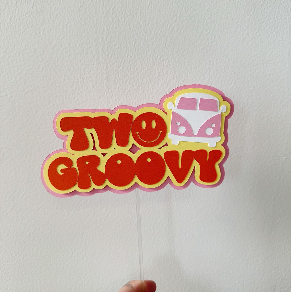 Two Groovy Cake Topper Cute Second Birthday Theme Groovy Birthday Party ...