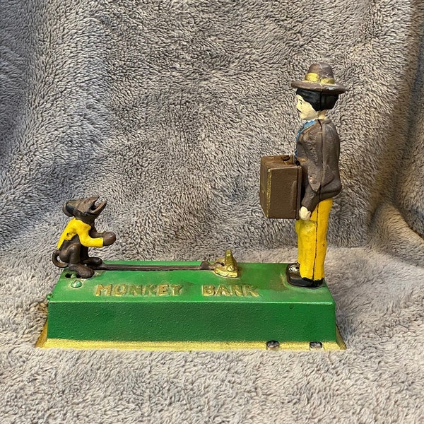 Cast Iron Mechanical Coin Bank - Etsy