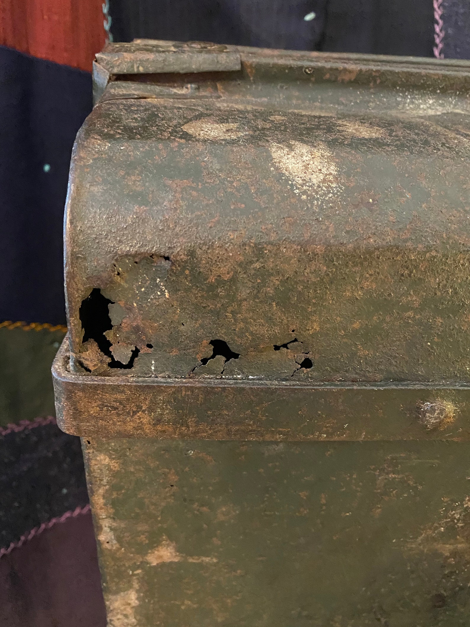 Vintage Metal Train Case Suitcase With Folk Art Stenciling - Etsy