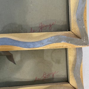 Pair of Large De Jonge Floral Still Life Lithograph Prints Framed 1940 ...