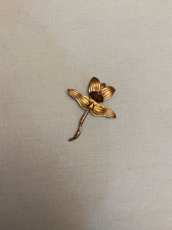1940's Vintage Hector Aguilar Silver Orchid Pin Brooc… - Gem