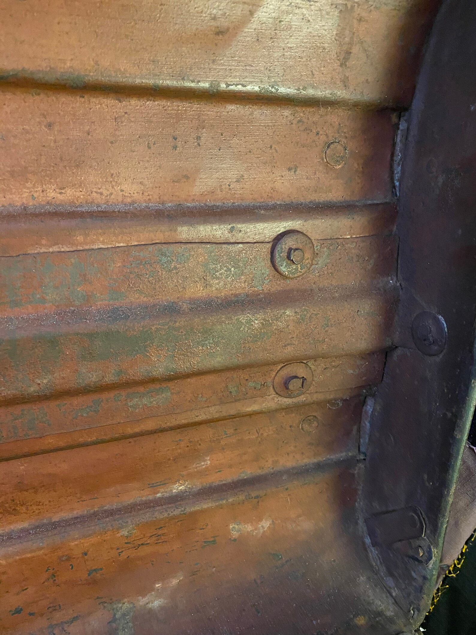 Vintage Metal Train Case Suitcase with Folk Art Stenciling | Etsy