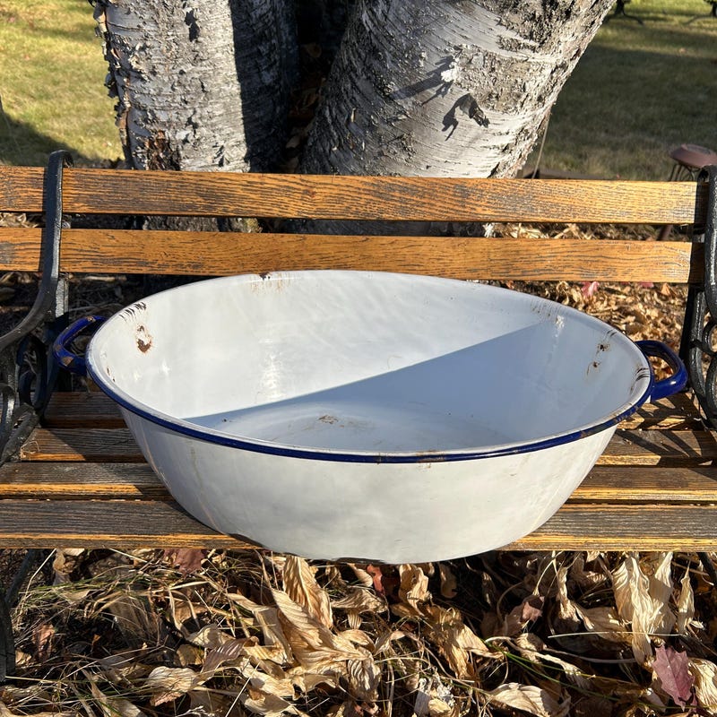 Enamel Wash Basin - Etsy
