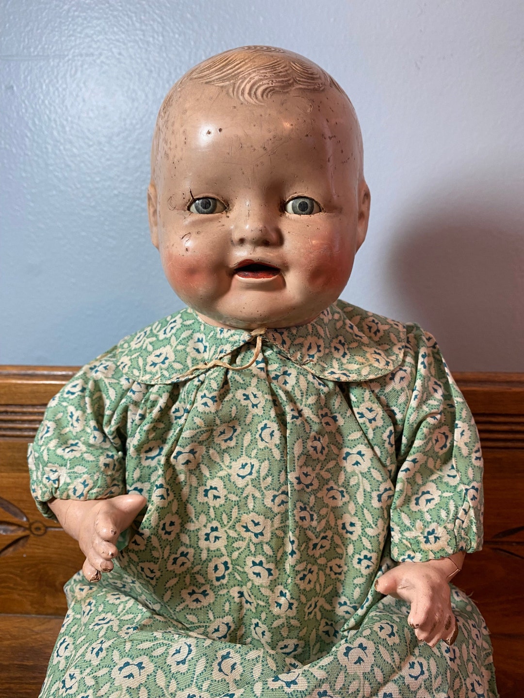 Vintage Dimple Doll Horsman 17 Composition With Blinking - Etsy