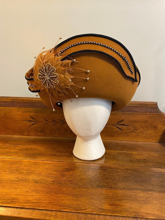 Mr. Hi Classic Wool Burnt Orange Wide Brim Hat (8) - Gem