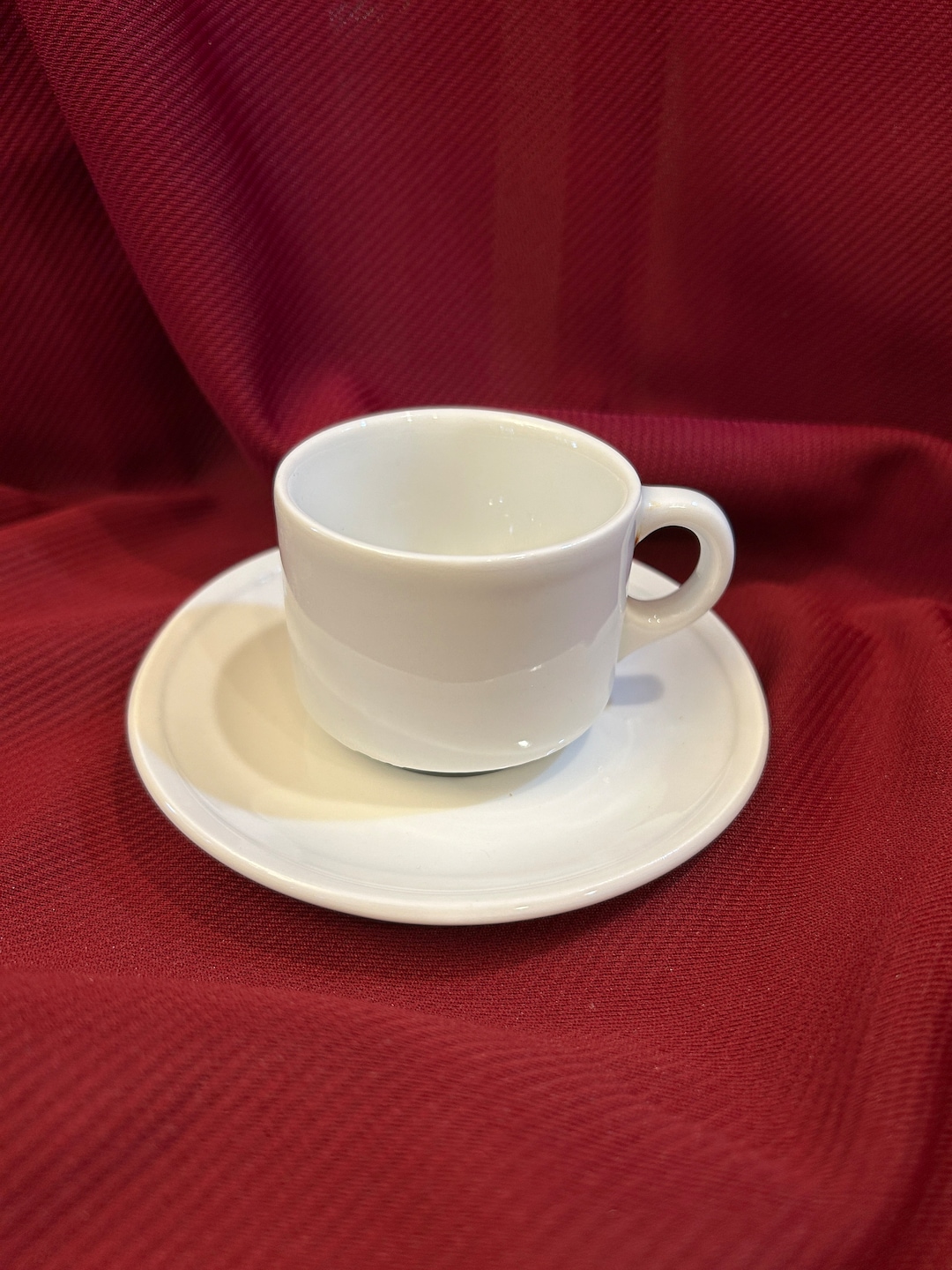 Set of French Pillivuyt Porcelain Espresso/demitasse Cups and Saucers ...