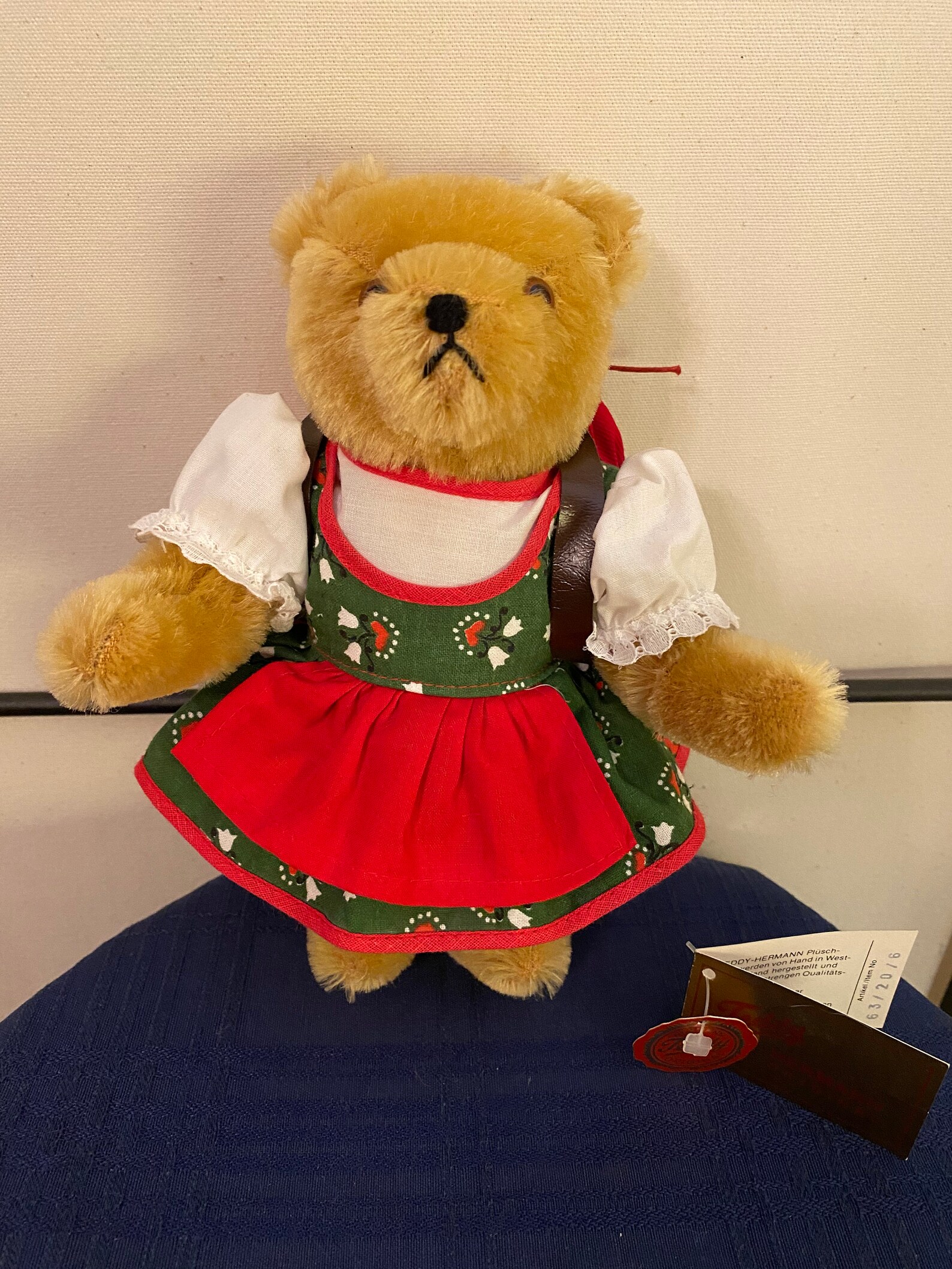 Rare Hermann Teddy Bear Dirndl Bavarian Style 1963 Fully Jointed ...