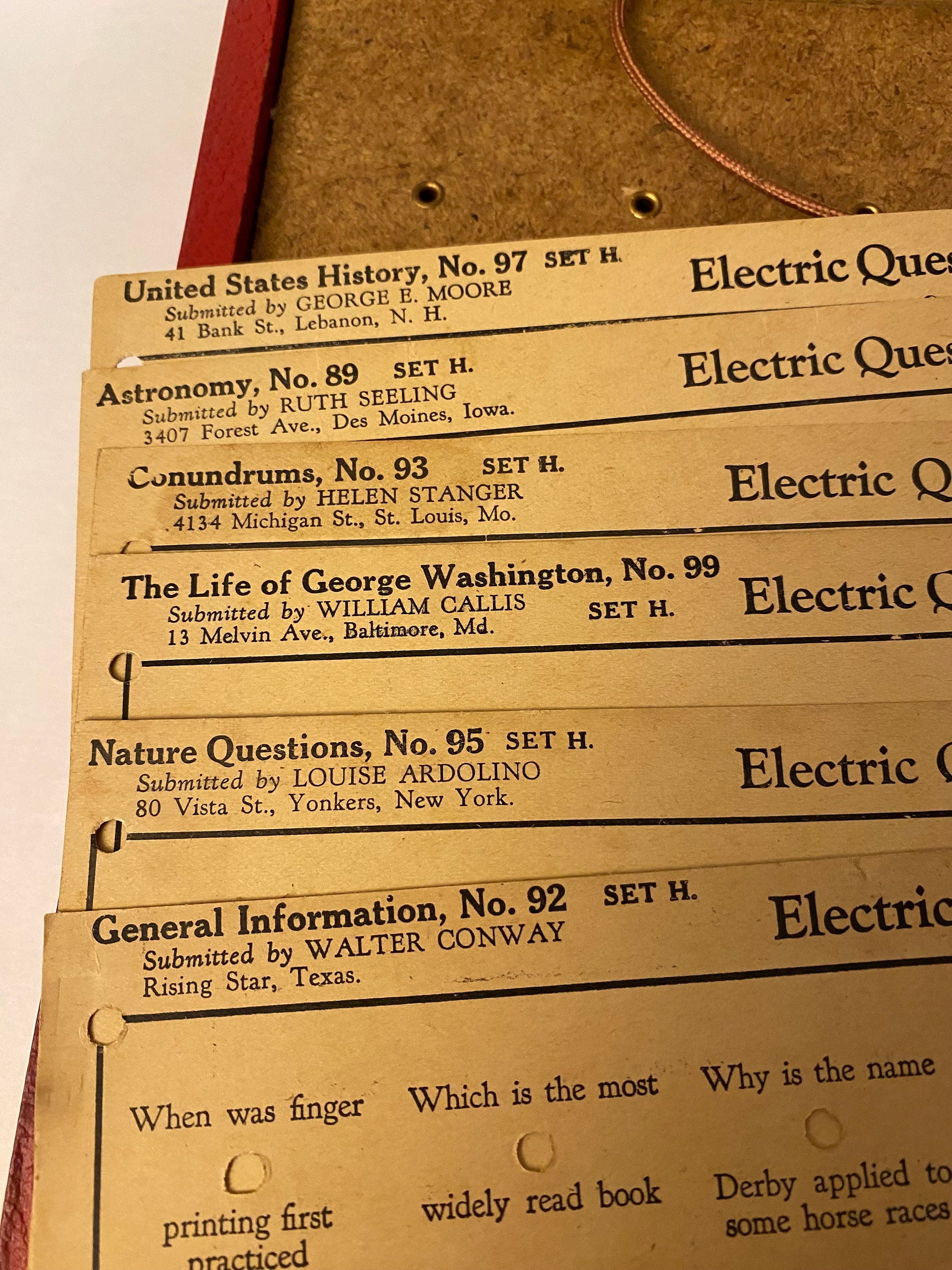 Knapp Electric Questioner Early Electronic Game With Winchester Unit ...