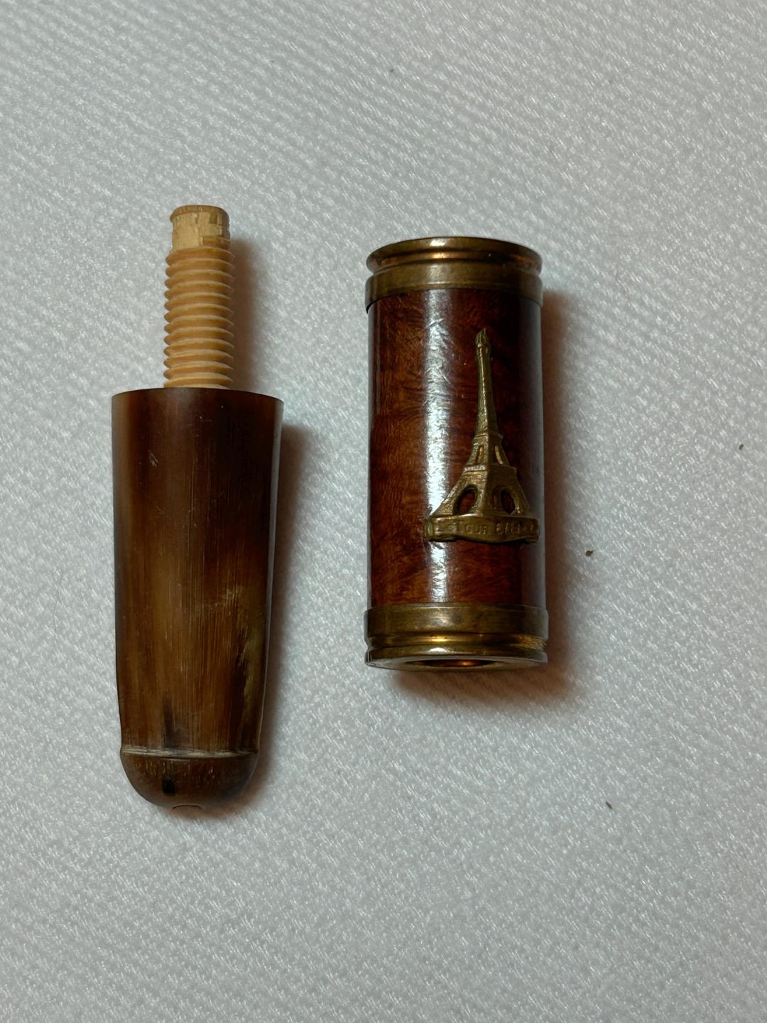Vintage French Cigarillo Holder With Eiffel Tower Brass Piece - Etsy