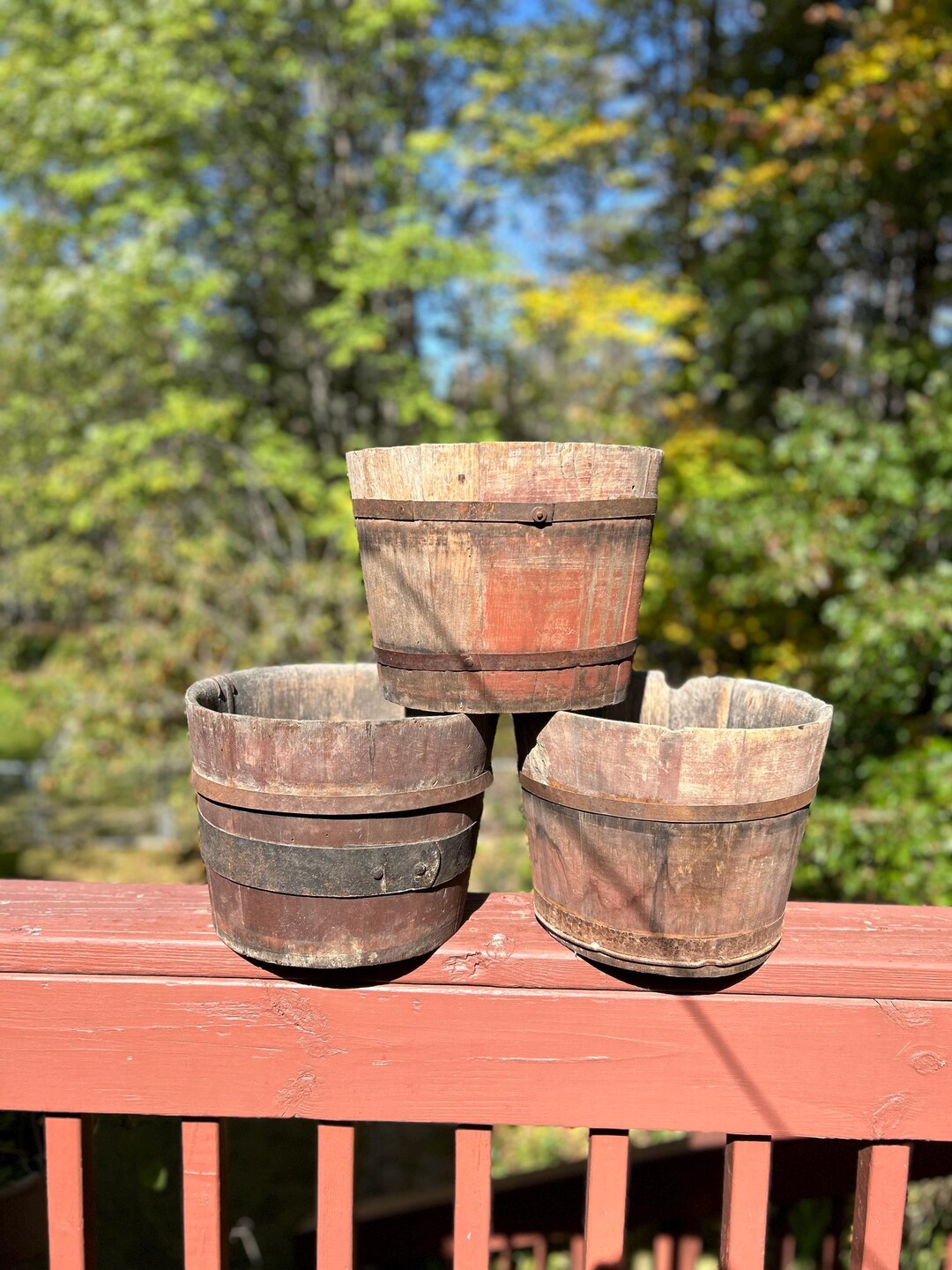 Primitive Stave Maple Sap Buckets Wisconsin Maple Syrup Plus Taps Your ...
