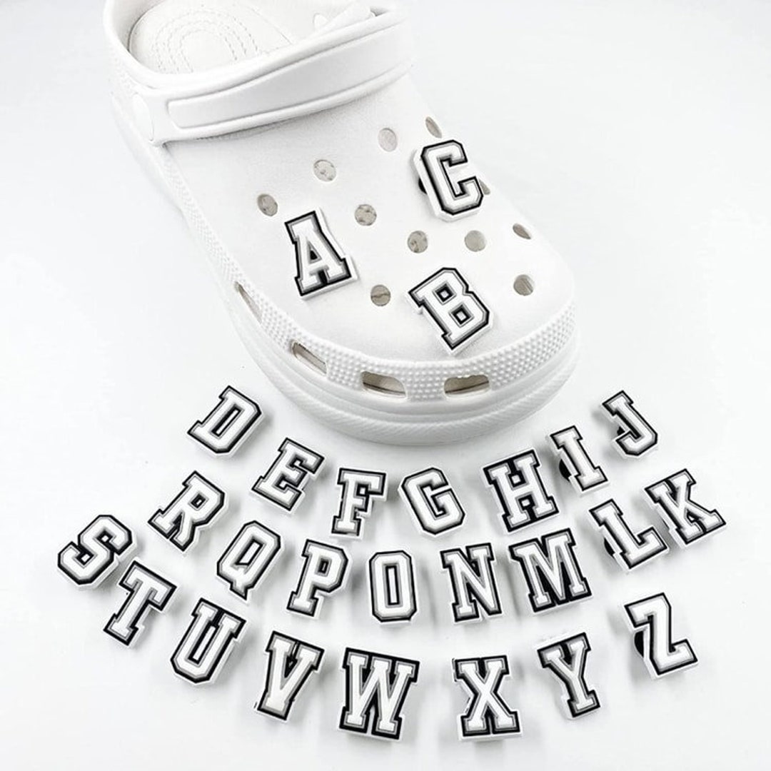 Full Alphabet Letters A-Z Kids Boys Girls Crocs Shoe Charms Accessories ...