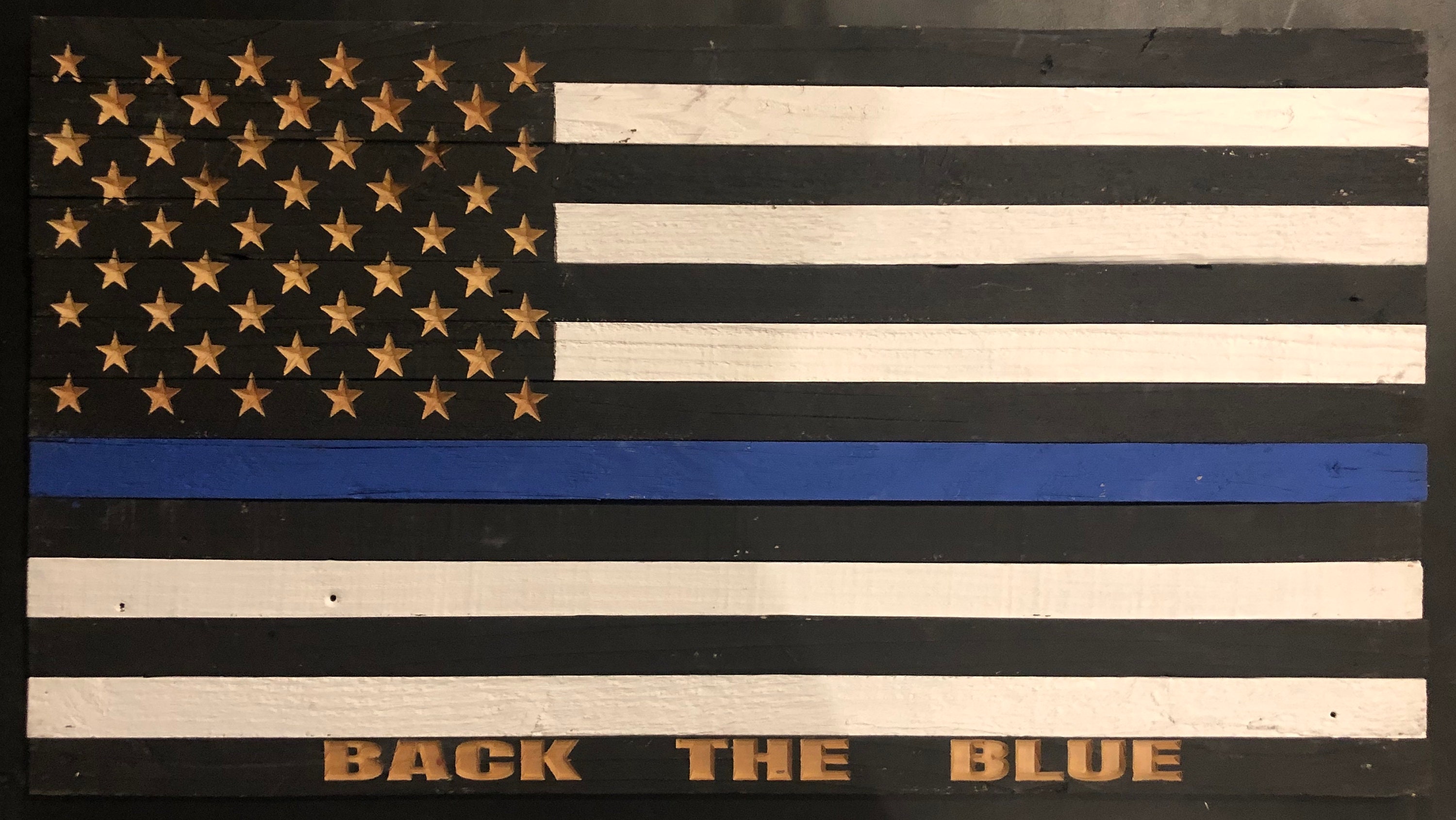 Back the Blue Flag in Honor of Police Officers - Etsy