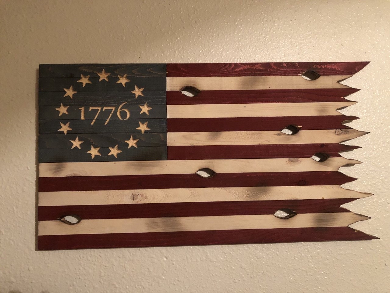American Tattered Flag - Etsy