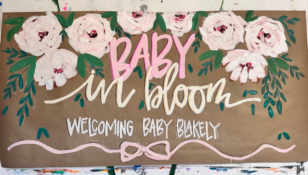 Baby in Bloom Shower Banner - Etsy