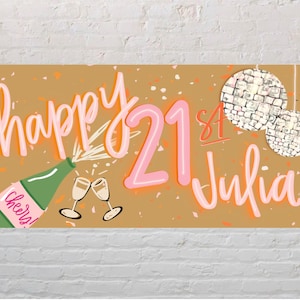 21ST BIRTHDAY BANNER - Etsy