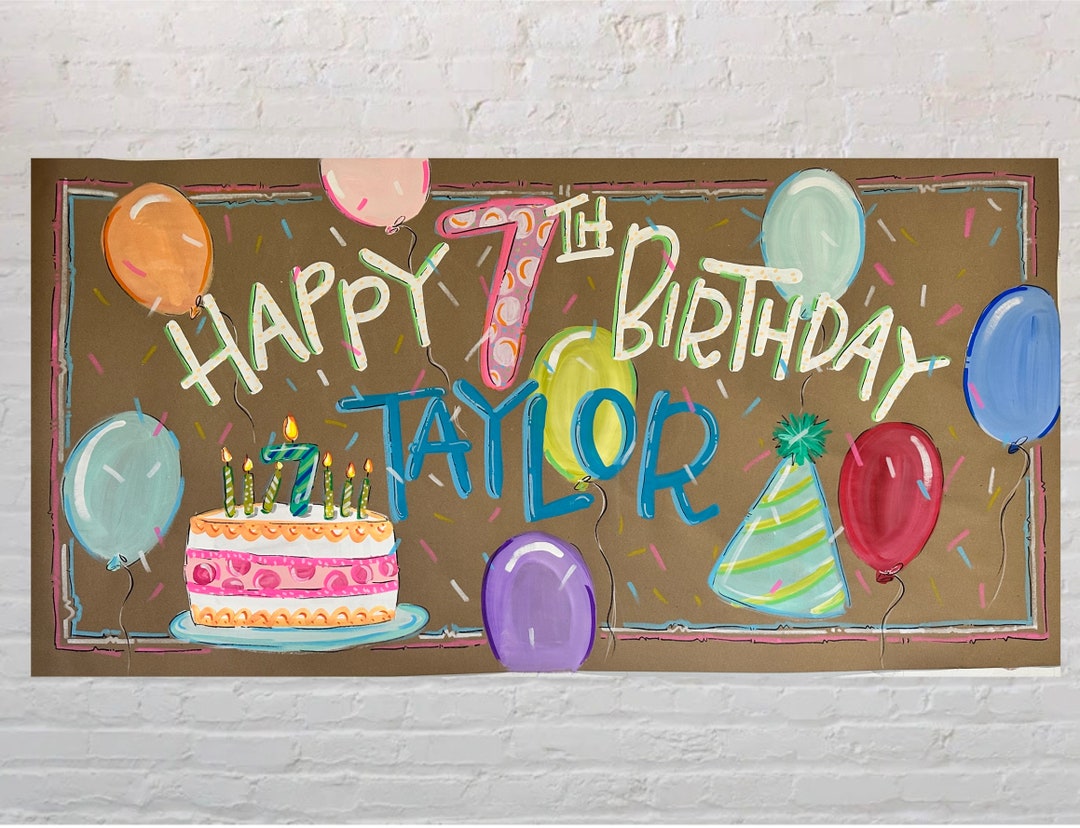 GIRLS BIRTHDAY BANNER - Etsy