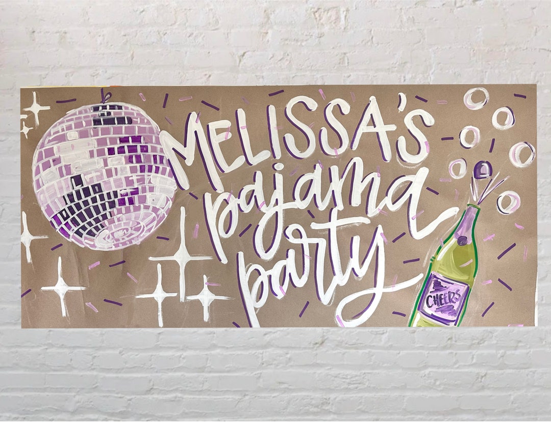 PAJAMA PARTY BANNER - Etsy
