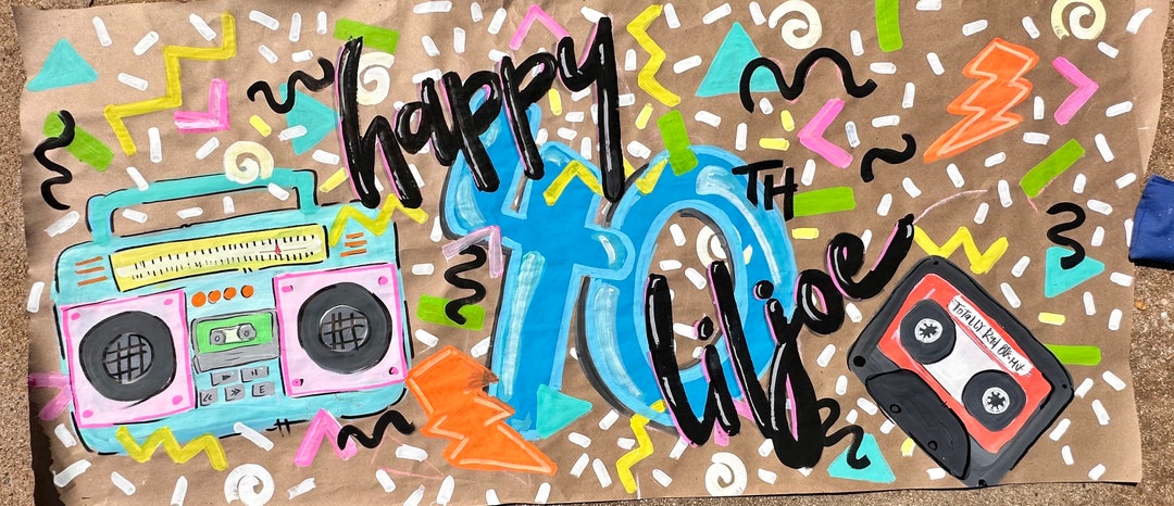 80’s CUSTOM BANNER - Etsy