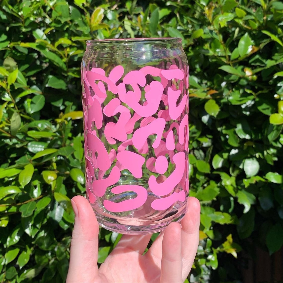 Leopard Print Iced Coffee Cup Libbey Beer Soda Glass Can | Etsy