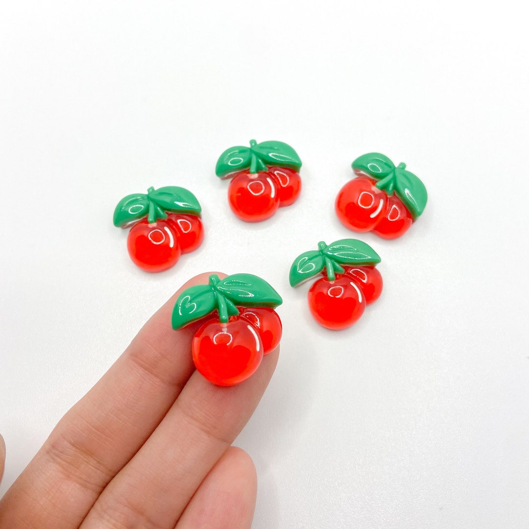 Cherry Candy Decoden Cabochon Charms, Resin Fake Food Fruit Jelly Charm ...