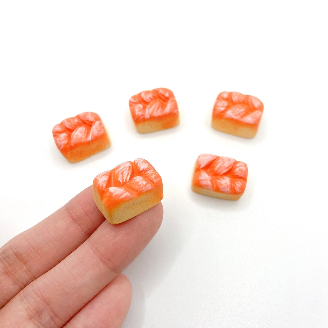 Cute Braided Bread Decoden Cabochon Charms, Resin Fake Bread Dessert ...