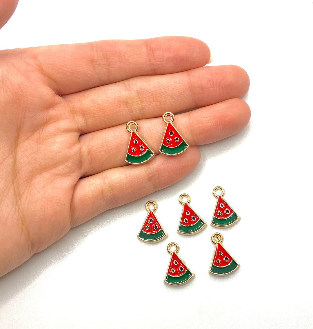 Watermelon Slice Charm for Jewelry Making, Fruit Earrings Necklace ...