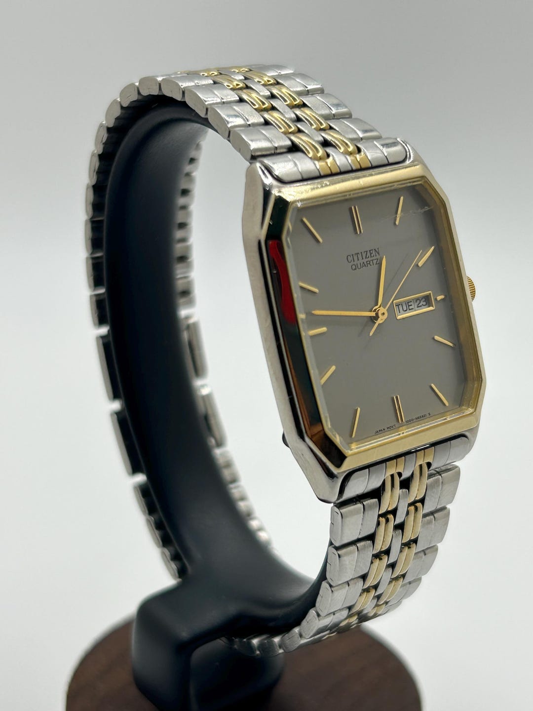 Vintage Citizen Day/date Men’s Two Tone Octagonal Tank Style Watch With ...