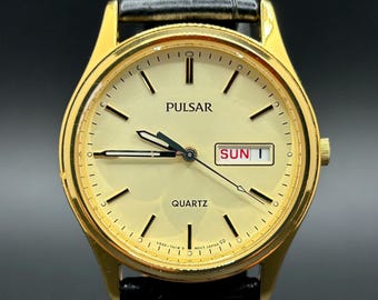 Vintage 1980s Pulsar Diver Pulsar (by Seiko) Quartz Y112-6019 Rotating ...