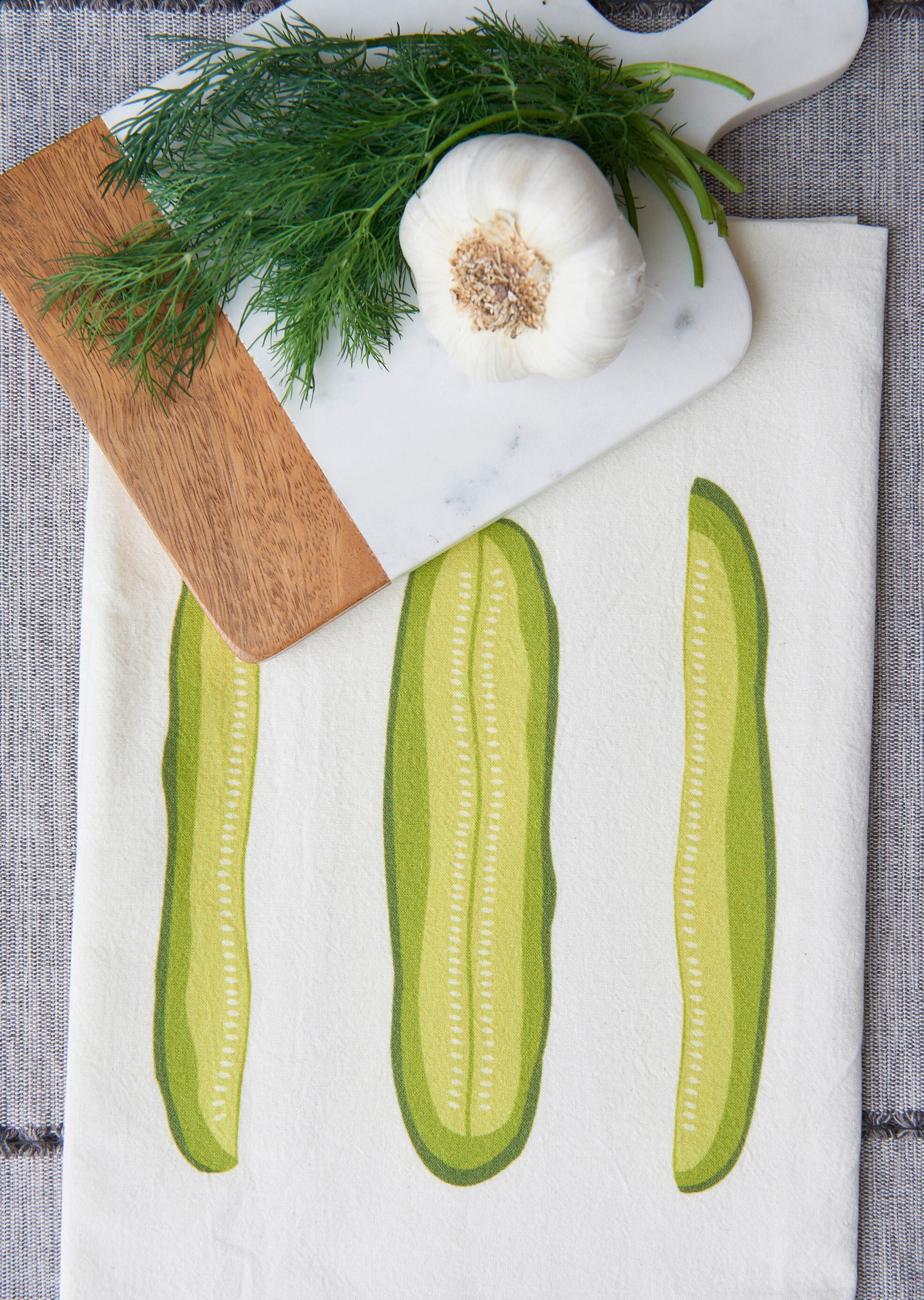Pickle Trio Tea Towel - Etsy