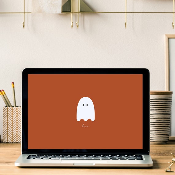 Halloween Desktop Wallpaper Boo Ghost Wallpaper | Etsy