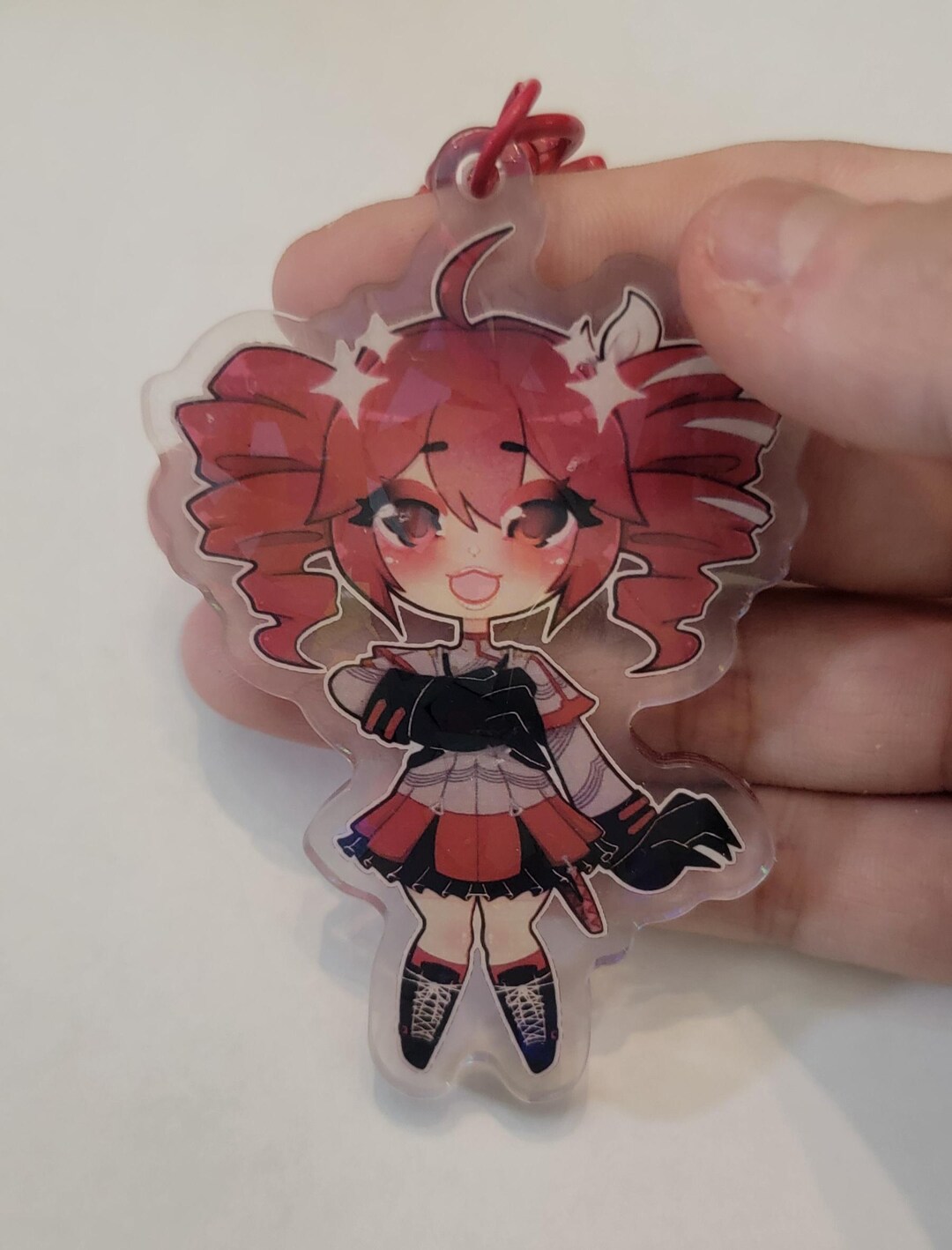 Synthv Kasane Teto Keychain - Etsy