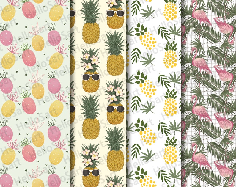 Pineapple Papers Summer Pattern Tropical Pattern Planner - Etsy