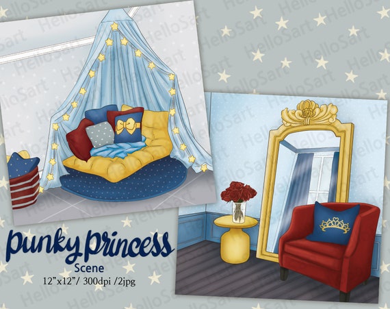 Punky Princess Scene Room Scene Story Scene Cozy Scene Planner - Etsy