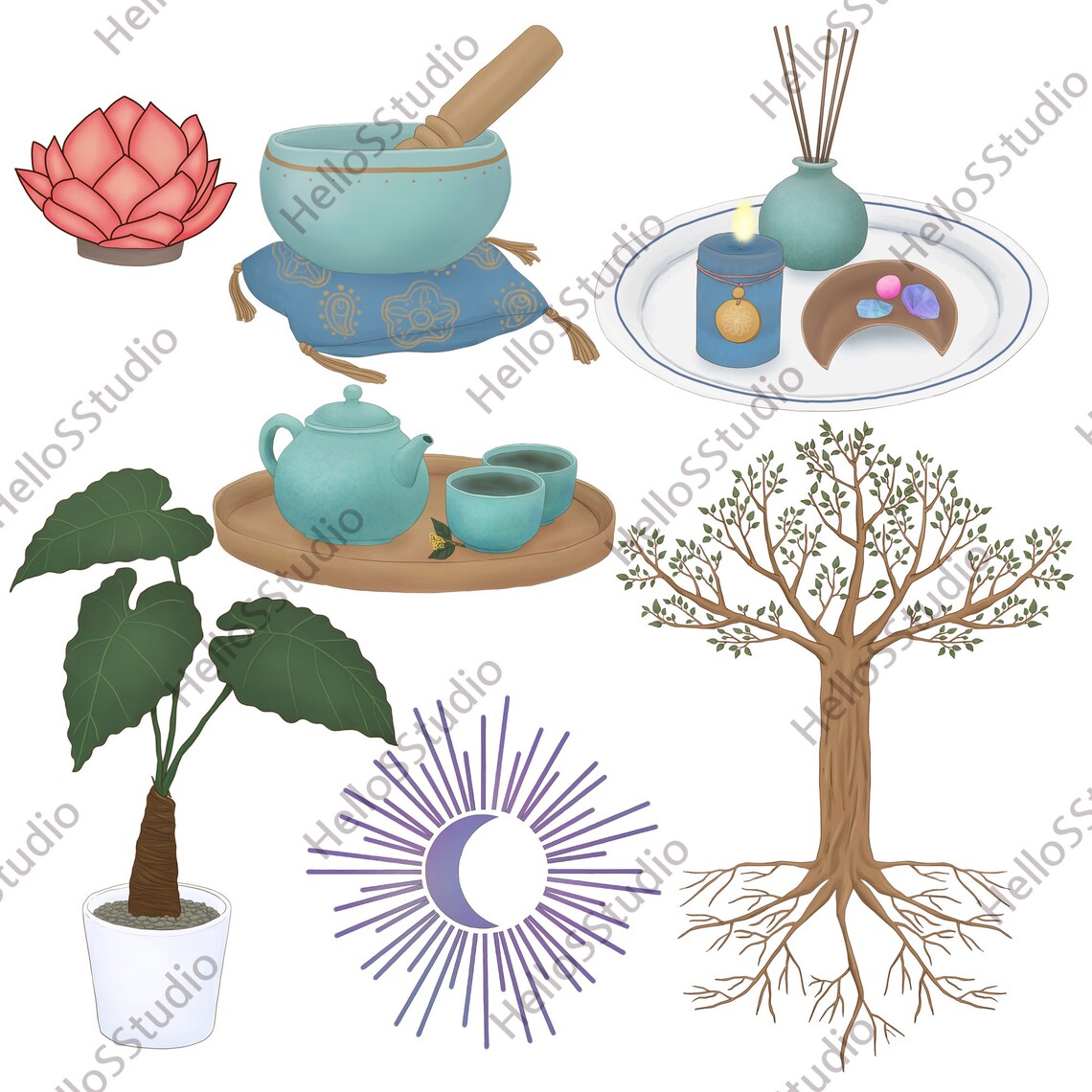 Mindfulness Clipart Yoga Meditation Calm Clip Art Girl Clipart - Etsy