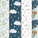 Rainy Day Papers Cloud Patterns Rain Pattern Planner Sticker Digital ...