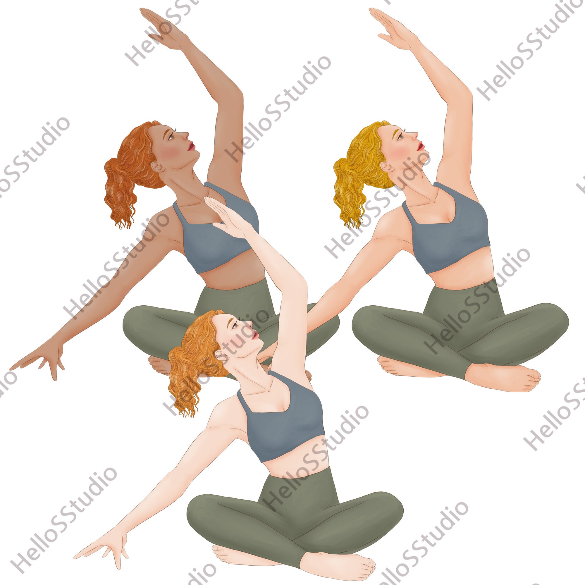 Mindfulness Clipart Yoga Meditation Calm Clip Art Girl Clipart - Etsy