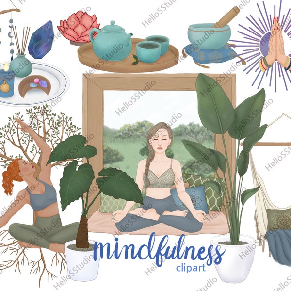 Mindfulness Clipart - Etsy