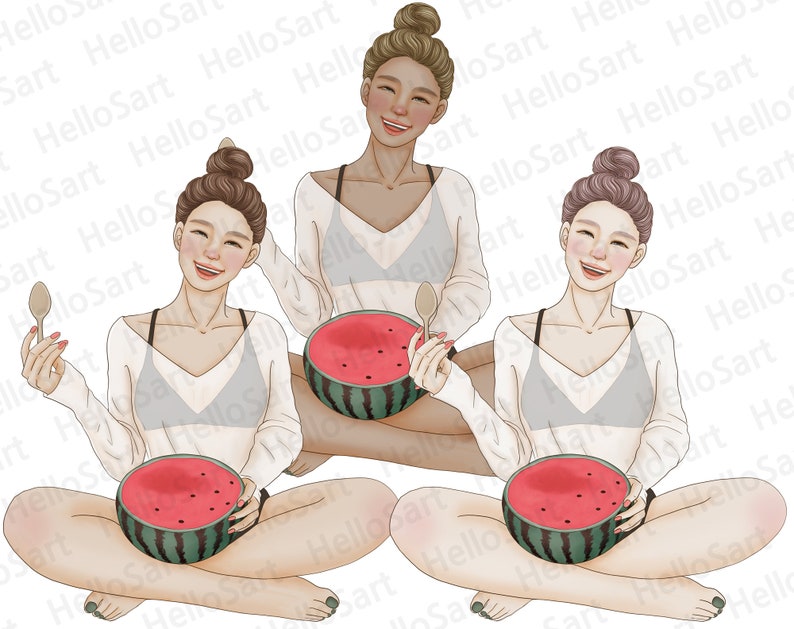Watermelon Clipart Summer Clipart Fruit Clipart Season Clipart - Etsy