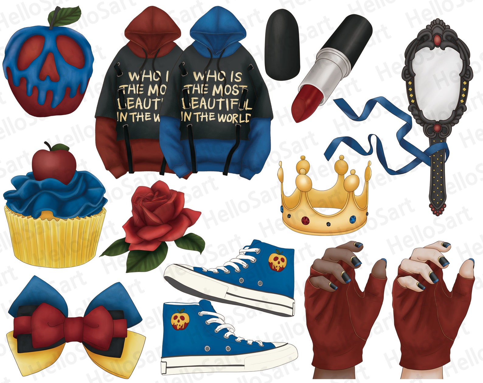 Punky Princess Clipart Story Clipart Cozy Girl Clipart Woman - Etsy