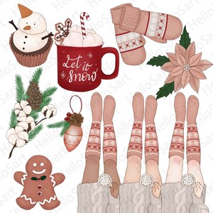Sweet Winter Clipart Christmas Fashion Clipart Girl Clipart Woman ...
