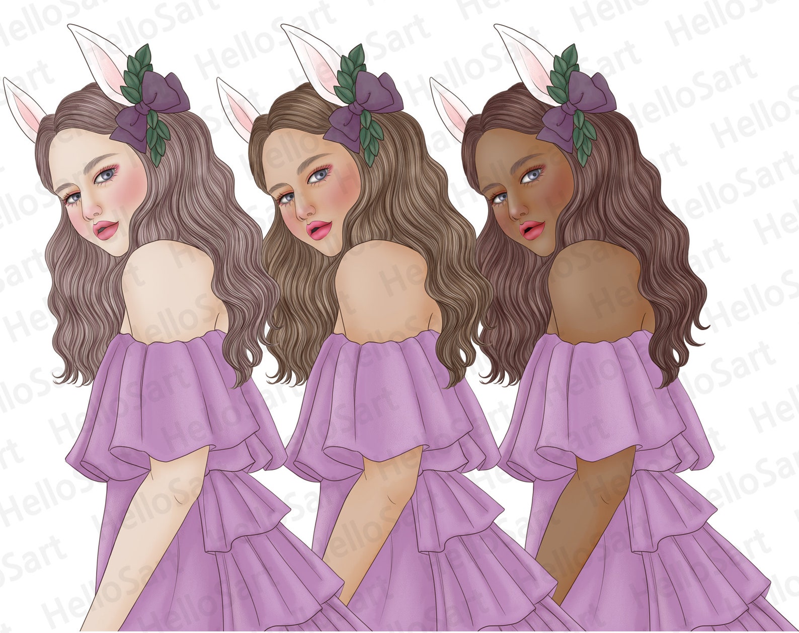 Easter Clipart Eggs Clipart Girl Clipart Fashion Clipart Woman - Etsy