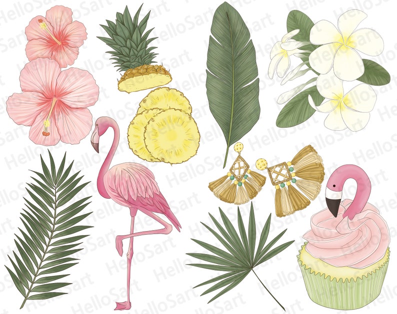 Pineapple Clipart Summer Clipart Tropical Clipart Season - Etsy