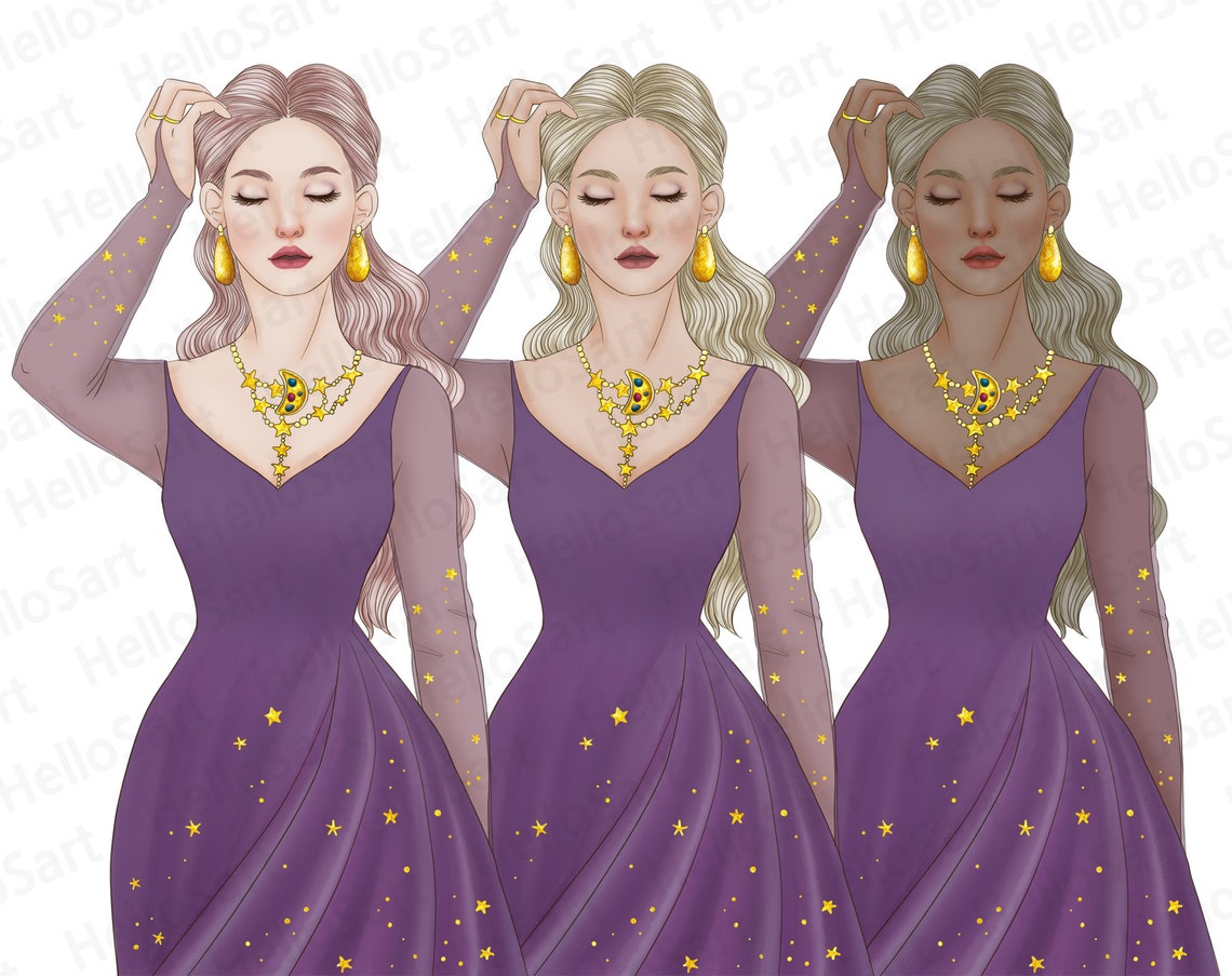 Moon Child Clipart Celestial Clipart Magic Clipart Stars - Etsy