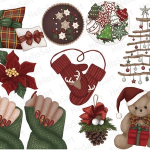 Christmas Clipart Winter Clipart Cozy Clipart Girl Clipart Woman ...