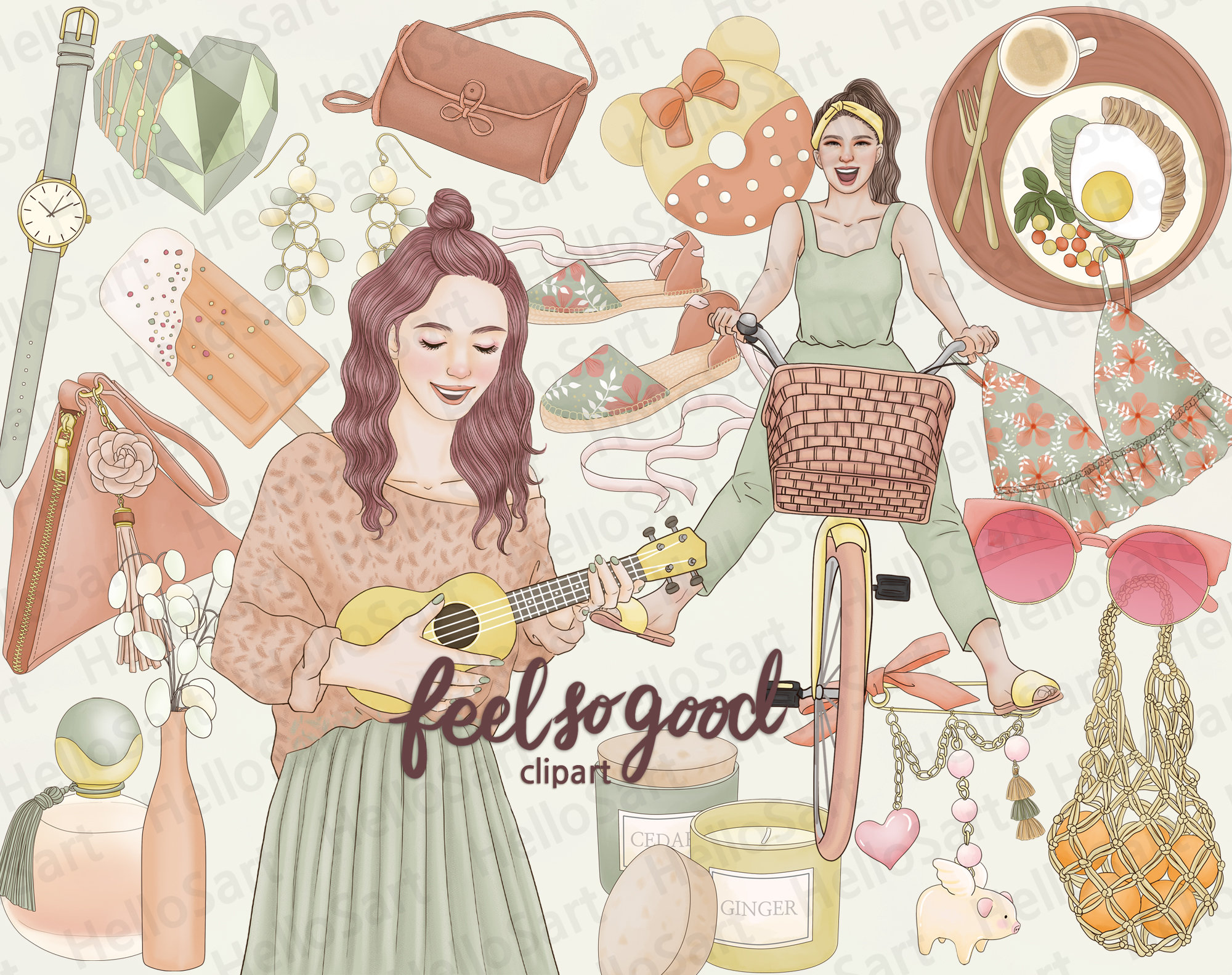 Feel Good Clipart Mood Clipart Girl Clipart Fashion Clipart - Etsy