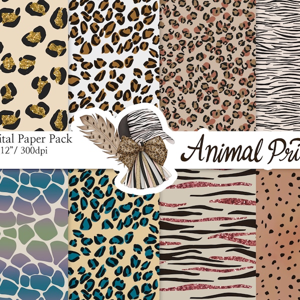 Animal Print Papers - Etsy