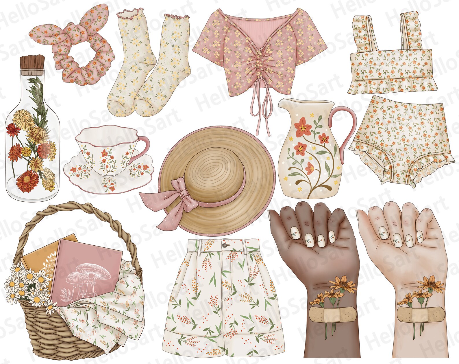 Cottagecore Clipart Country Life Clipart Cozy Clipart Hygge | Etsy Canada