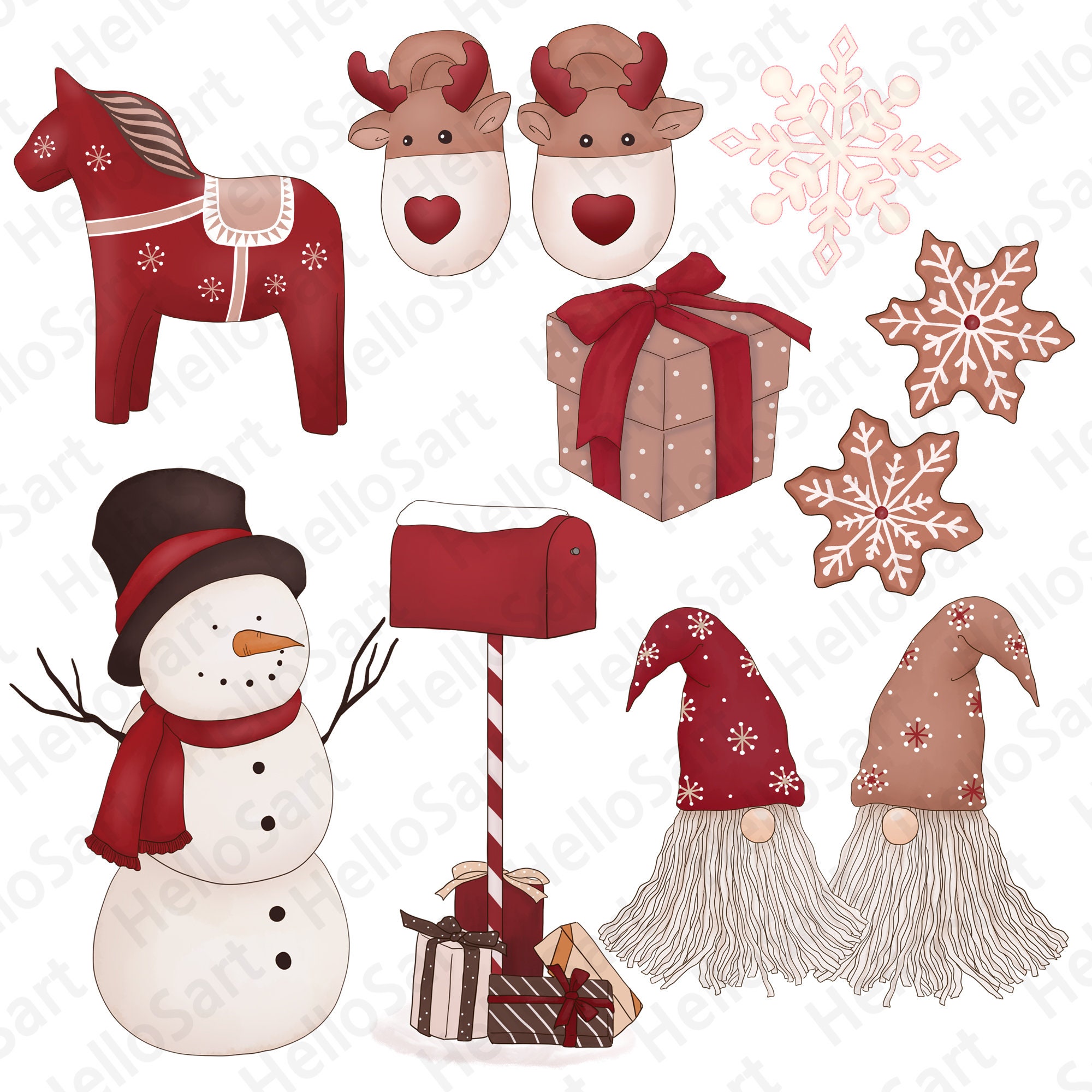 Sweet Winter Clipart Christmas Fashion Clipart Girl Clipart | Etsy