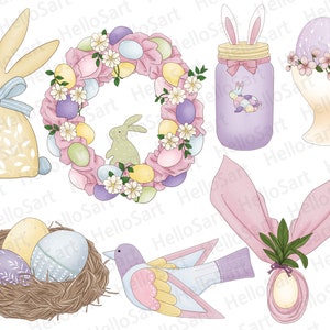 Easter Clipart Eggs Clipart Girl Clipart Fashion Clipart Woman Clipart ...