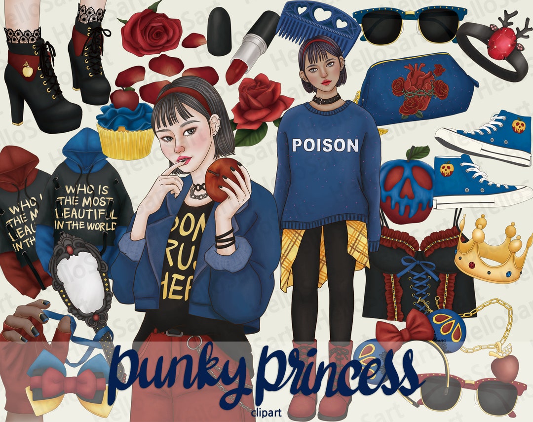 Punky Princess Clipart Story Clipart Cozy Girl Clipart Woman Fashion ...